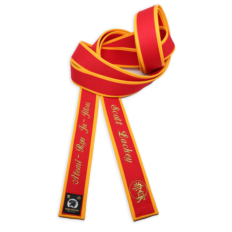 Red Master Belt With Gold Border [M09] – Eosin Panther USA