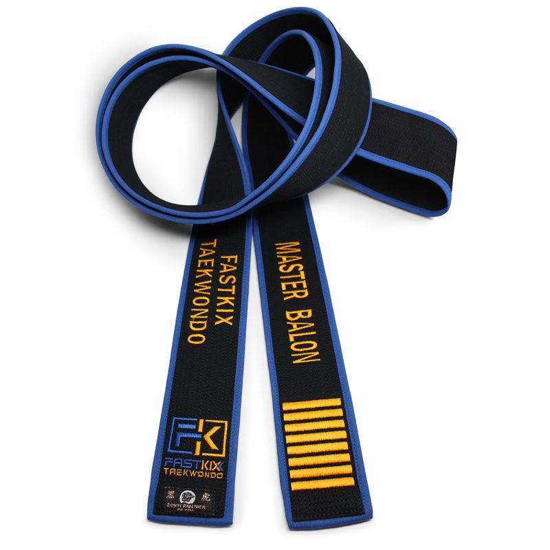 Black Master Belt With Blue Border [M05.B] – Eosin Panther USA