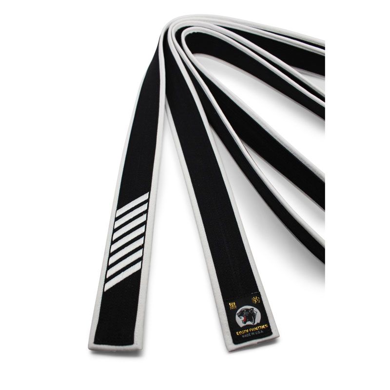 Black Master Belt With White Border – Eosin Panther USA