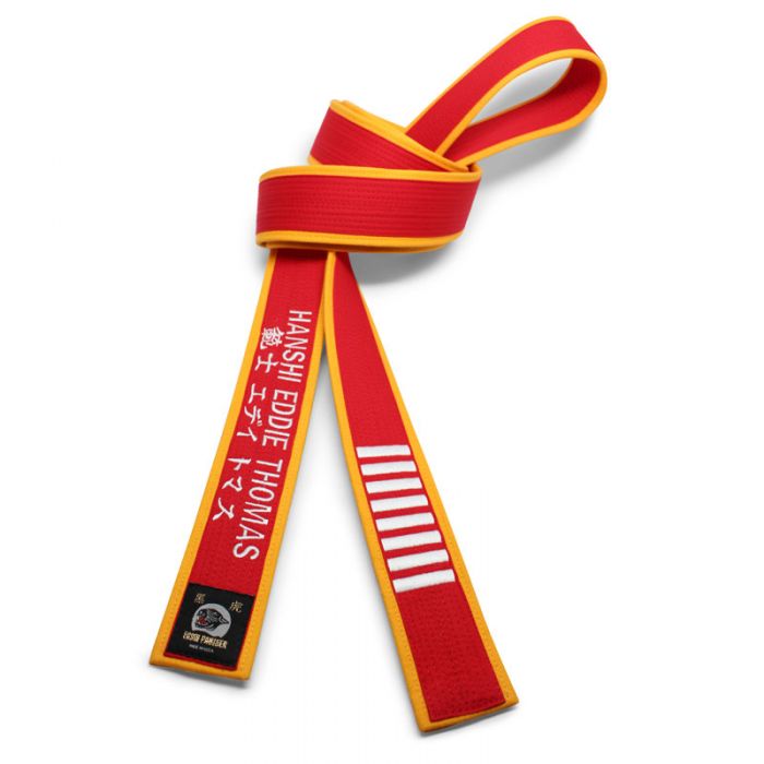 Red Master Belt With Gold Border [M09] – Eosin Panther USA