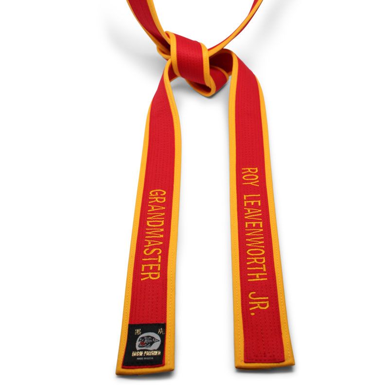 Red Master Belt With Gold Border [M09] – Eosin Panther USA