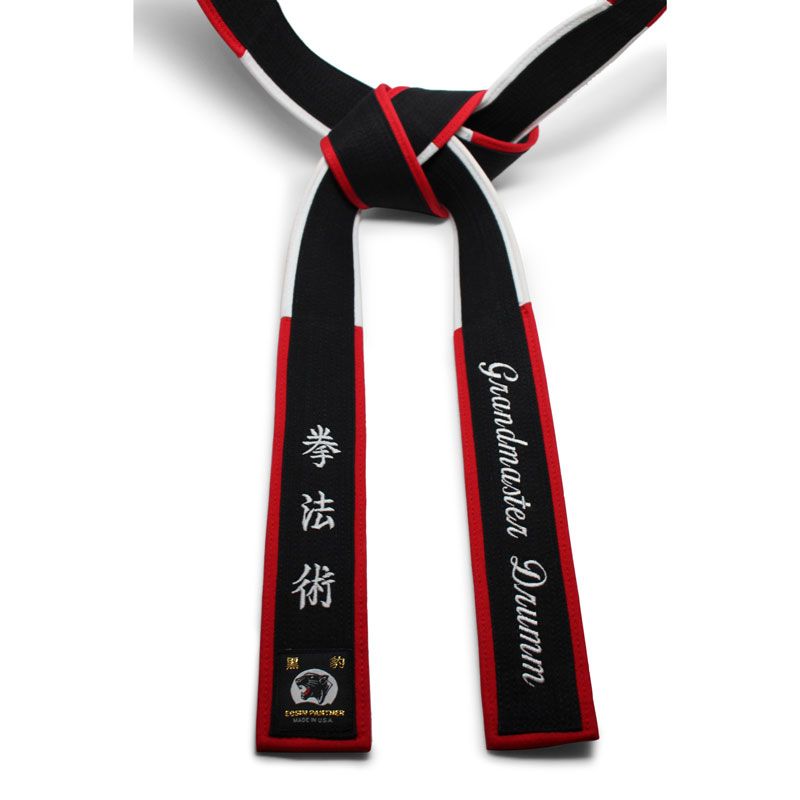 Master Shihan Belt Belt (Black With R&W Border) – Eosin Panther USA